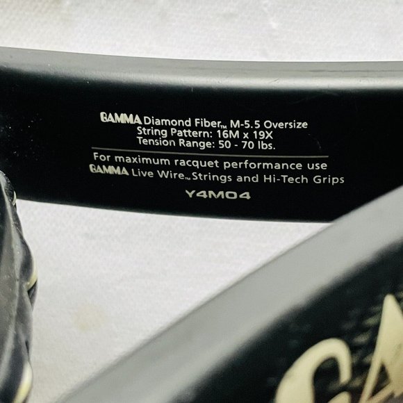GAMMA | Games | Gamma Power Series Diamond Fiber Tennis Racket Raquet ...